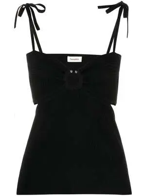 Nanushka Tied-straps Fine-ribbed Top