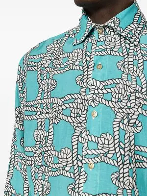 AMIR SLAMA Rope-print Shirt