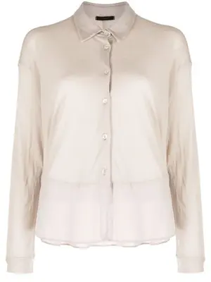 Transit Panelled Virgin Wool-blend Top - Neutrals