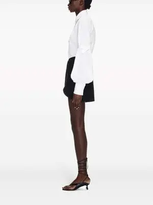 Off-White Twist Wool Miniskirt - Black