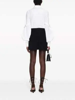 Off-White Twist Wool Miniskirt - Black