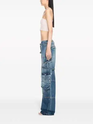 Off-White Laundry Rib Rowing Crop Top