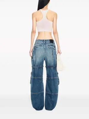 Off-White Laundry Rib Rowing Crop Top