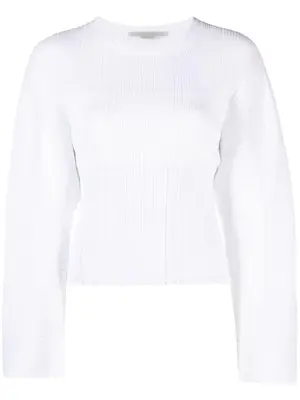 STELLA MCCARTNEY Stella McCartney Fine-knit Plissé-effect Top