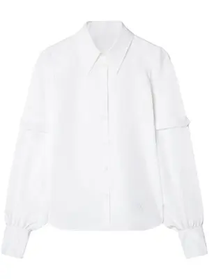 Off-White Strap-embellished Poplin Shirt