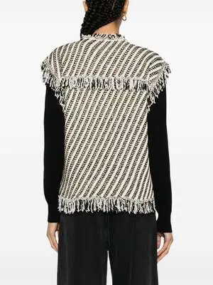 TWINSET Fringed Jacquard Vest