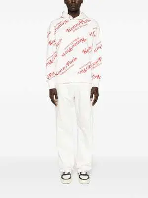 Kenzo X Verdy Monogram-pattern Hoodie - White