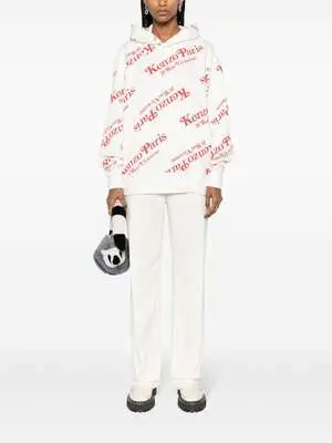 Kenzo X Verdy Monogram-pattern Hoodie - White