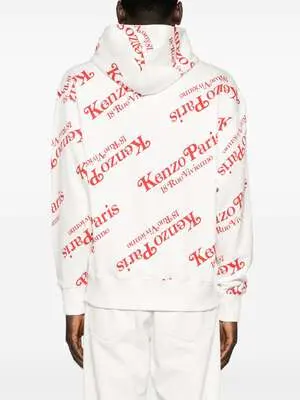 Kenzo X Verdy Monogram-pattern Hoodie - White