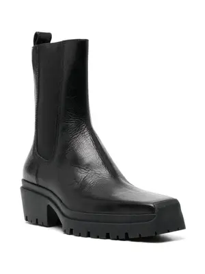 Alexander Wang 55mm Square-toe Leather Chelsea Boots
