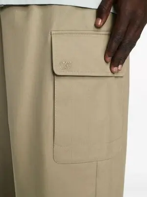 Off-White Wide-leg Cargo Trousers - Neutrals