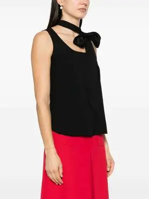 Moschino Bow-detail Sleeveless Blouse - Black