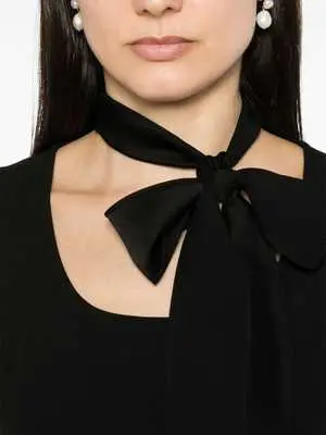 Moschino Bow-detail Sleeveless Blouse - Black