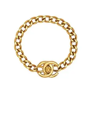 Chanel 1997 Cc Turnlock Bracelet In Metallic