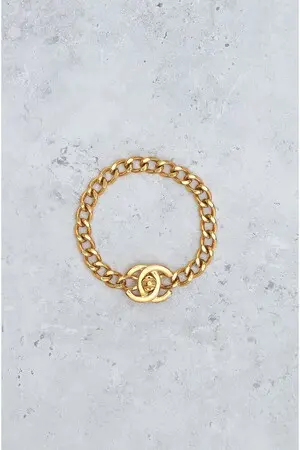 Chanel 1997 Cc Turnlock Bracelet In Metallic