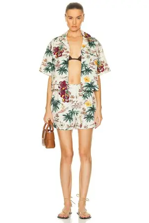 Miu Miu Hawaii Print Top