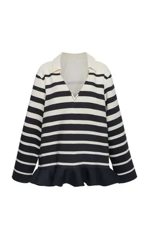 Valentino Garavani Wool-silk Crepe Mini Dress - Stripe