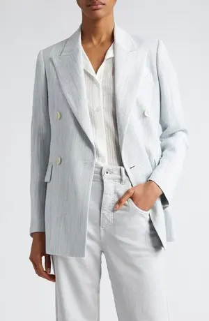 Eleventy Textured Linen-blend Blazer