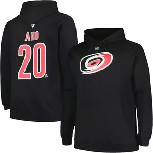 Profile Sebastian Aho Carolina Hurricanes Big & Tall Name & Number Pullover Hoodie - Black
