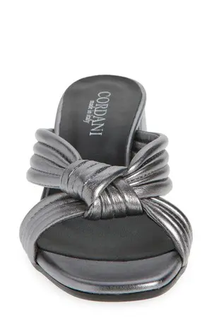 Cordani Imani Metallic Slide Sandal - Pewter