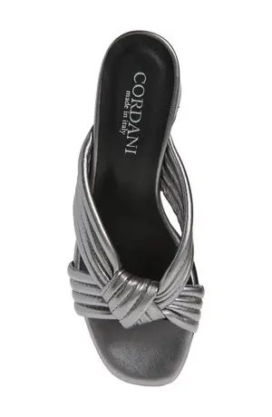 Cordani Imani Metallic Slide Sandal - Pewter