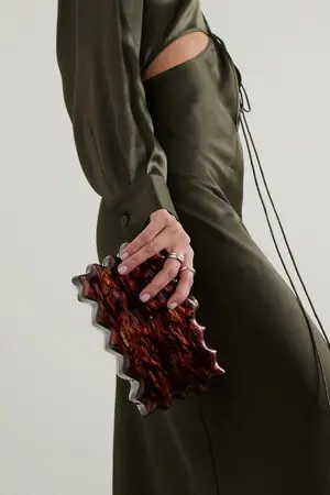 Cult Gaia Paloma Marbled Acrylic Clutch