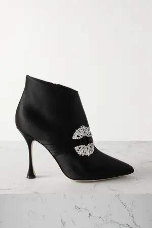 Manolo Blahnik Embellished Booties