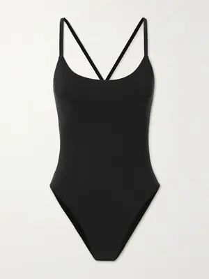 LIDO Uno' Open Back High-cut Swimsuit - Black