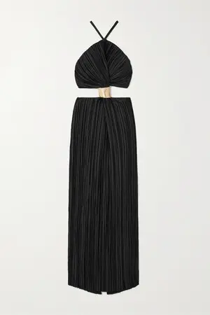 Cult Gaia Mitra Embellished Halterneck Gown