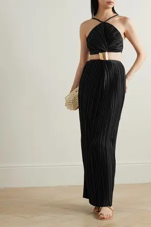 Cult Gaia Mitra Embellished Halterneck Gown