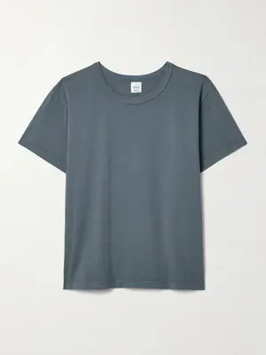 LESET Margo Cotton-Jersey T-Shirt Blue