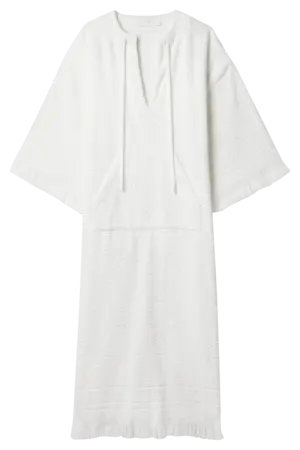 Zimmermann Alight Fringed Cotton-terry Jacquard Coverup