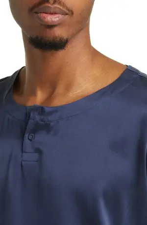 Lunya Henley Washable Silk Short Pajamas