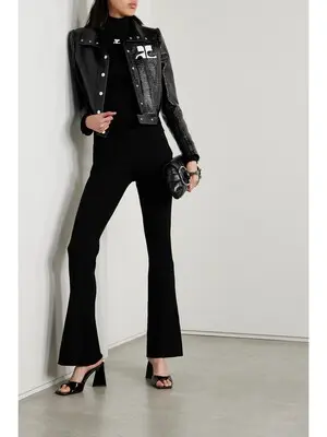 COURREGES Reedition Coated Cotton-blend Jacket - Black