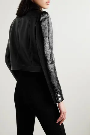 COURREGES Reedition Coated Cotton-blend Jacket - Black