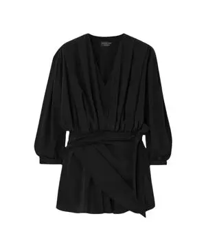 Balenciaga Draped Wrap-effect Mini Dress
