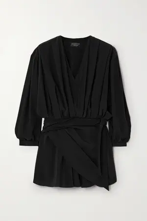 Balenciaga Draped Wrap-effect Mini Dress