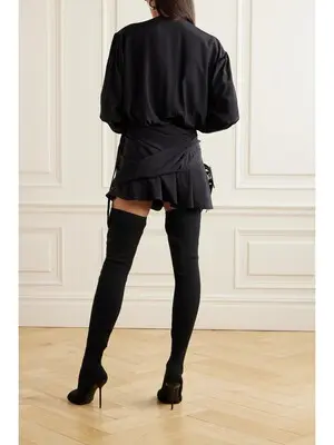 Balenciaga Draped Wrap-effect Mini Dress