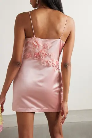 LoveShackFancy Mensa Appliquéd Mini Dress