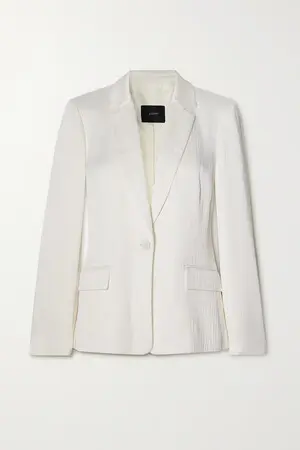 JOSEPH Joaquim Crinkled-satin Blazer - Ivory