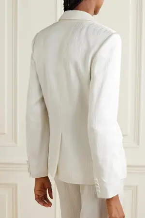 JOSEPH Joaquim Crinkled-satin Blazer - Ivory