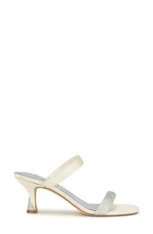 Nine West Shimme Embellished Slide Sandal - Ivory
