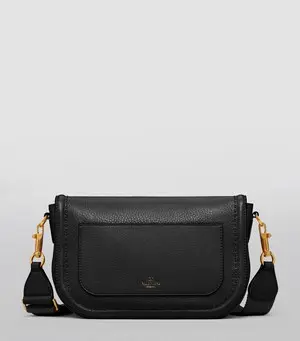 Valentino Garavani Leather Alltime Shoulder Bag - Black