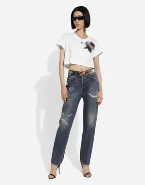 Dolce & Gabbana Ripped Denim Jeans
