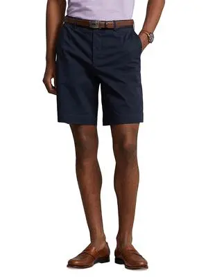 Polo Ralph Lauren Stretch-twill Flat-front Shorts Aviator Navy