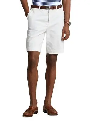 Ralph Lauren Stretch-twill Flat-front Shorts - White