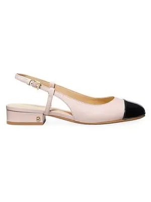 Michael Kors Women's Perla Flex Slingback Flats - Black  - Soft Pink