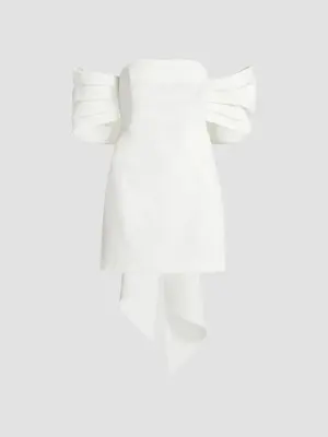 ELLIATT Disco Hour Calypso Bow Minidress - Ivory