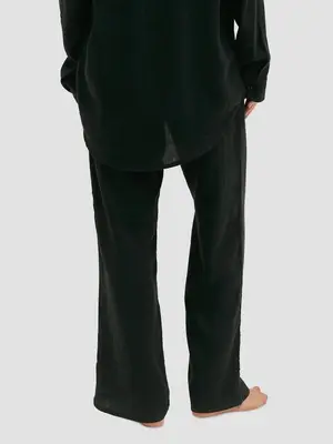 Desmond & Dempsey Drawstring Linen Lounge Pants