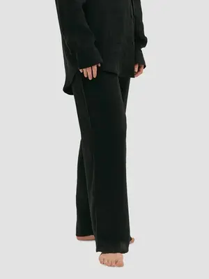 Desmond & Dempsey Drawstring Linen Lounge Pants